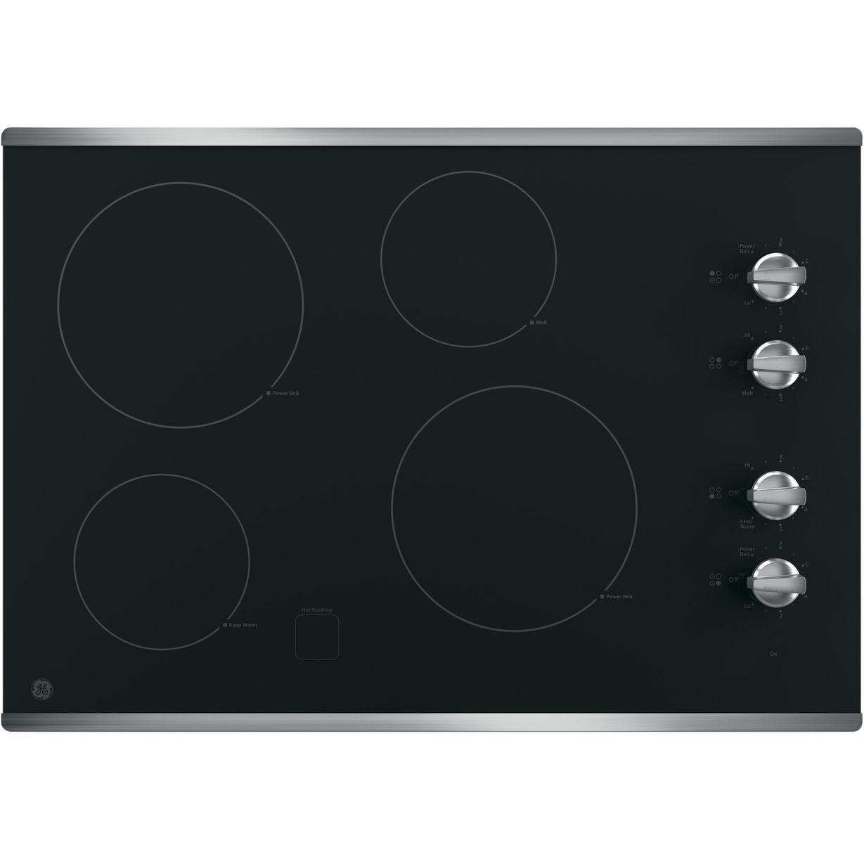 GE Table de cuisson encastrée électrique de 30 pouces JP3030SWSS