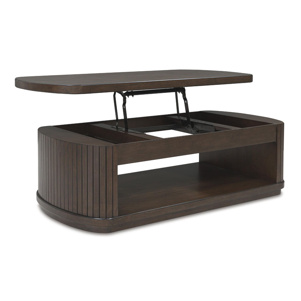 Signature Design by Ashley Table de centre Korestone avec dessus relev